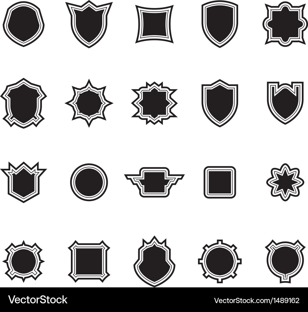 Shield set 2 Royalty Free Vector Image - VectorStock