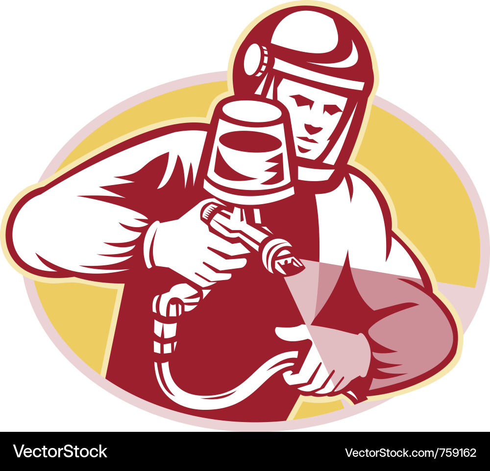 Spray painter Royalty Free Vector Image - VectorStock