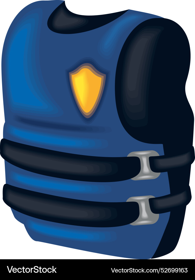 Bulletproof police protection Royalty Free Vector Image