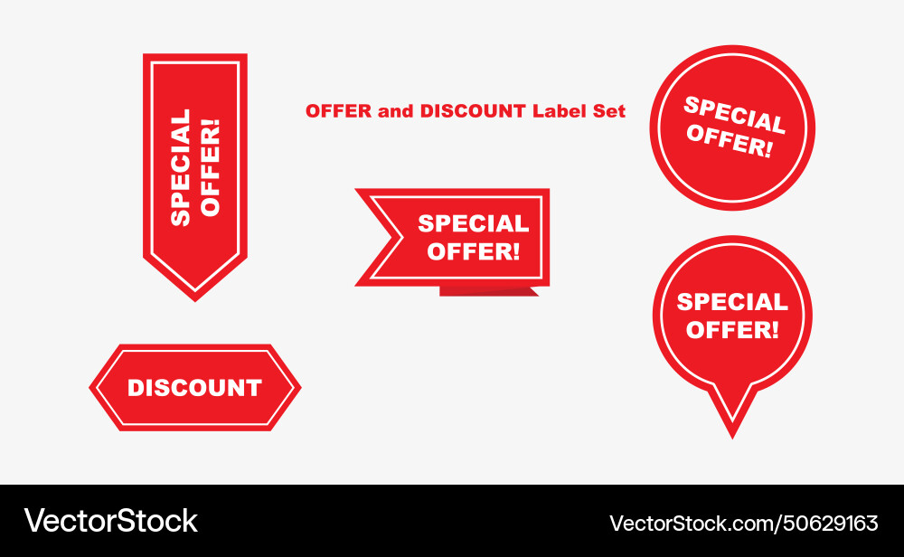 Discount and offer label Royalty Free Vector Image