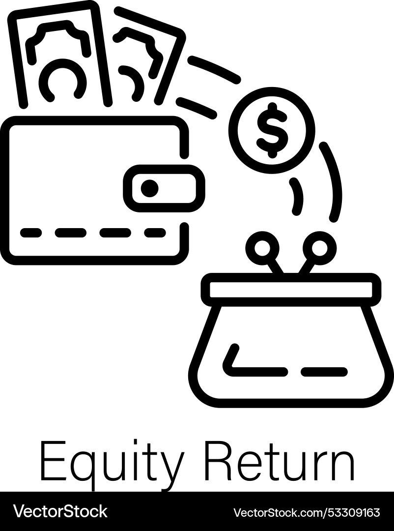 Equity return Royalty Free Vector Image - VectorStock