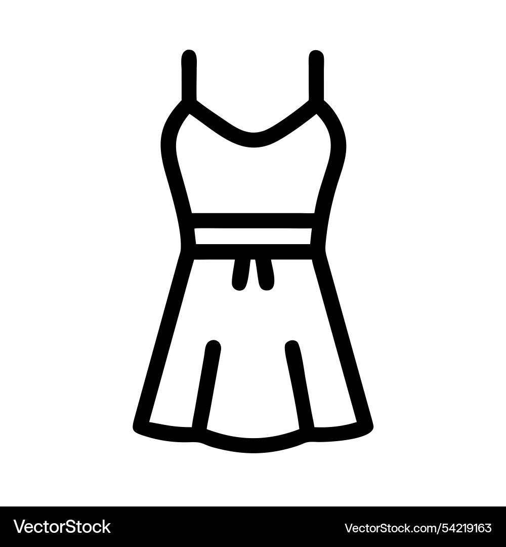 Mini dress icon clothing Royalty Free Vector Image