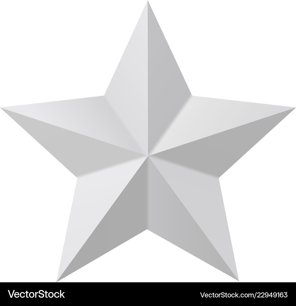 Star mockup isolated on white background Vector Image