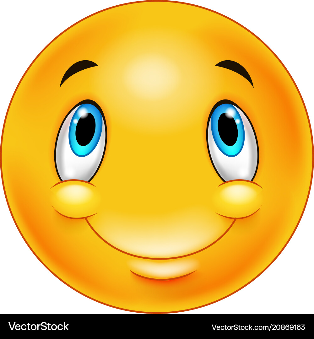 Thinking emoticon smiley Royalty Free Vector Image