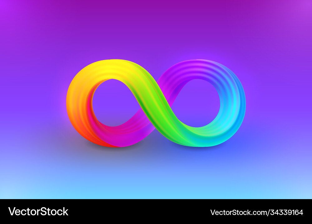 Colorful Infinity Sign Icon Royalty Free Vector Image