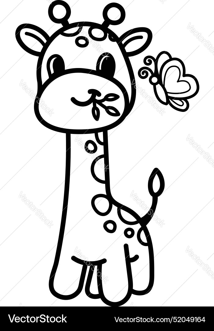 Cute giraffe Royalty Free Vector Image - VectorStock