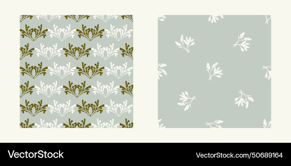 Modern botanical minimal wildflower pattern Vector Image