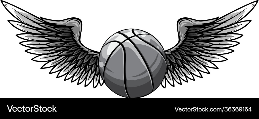 Basketball Drawing With Wings
