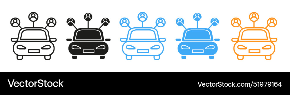Rideshare service icon showcasing the convenience Vector Image