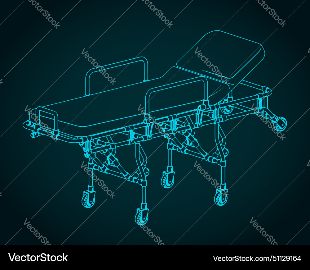 Stretchers blueprint Royalty Free Vector Image