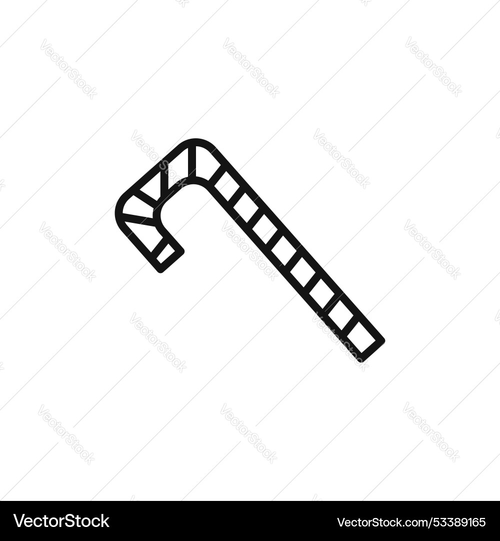 Candy cane icon isolated on white background Vector Image