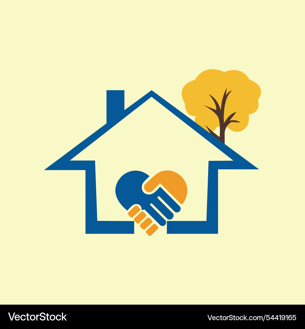 Deal home logo icon template Royalty Free Vector Image