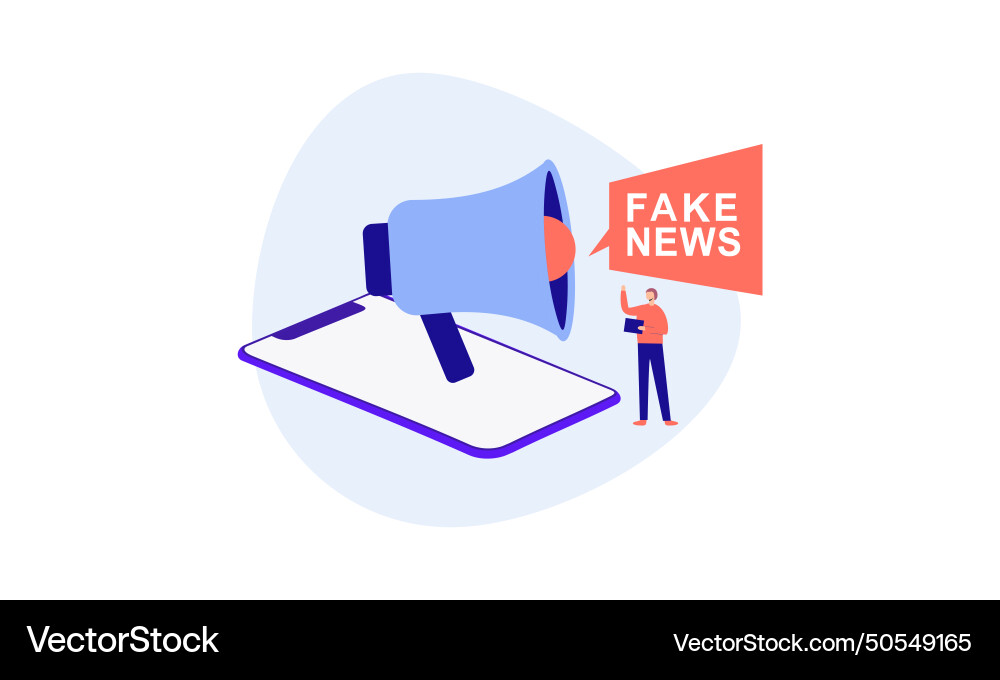 Fake news metaphors mass media propaganda Vector Image