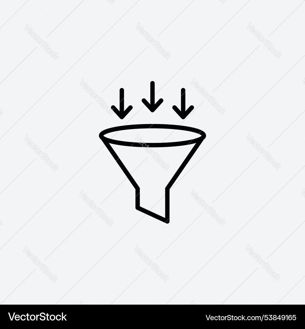 Funnel icon set Royalty Free Vector Image - VectorStock