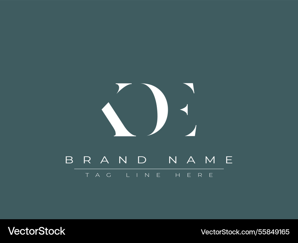 Kde abstract letter logo design Royalty Free Vector Image