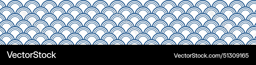 Seigaiha ocean waves pattern traditional asian Vector Image