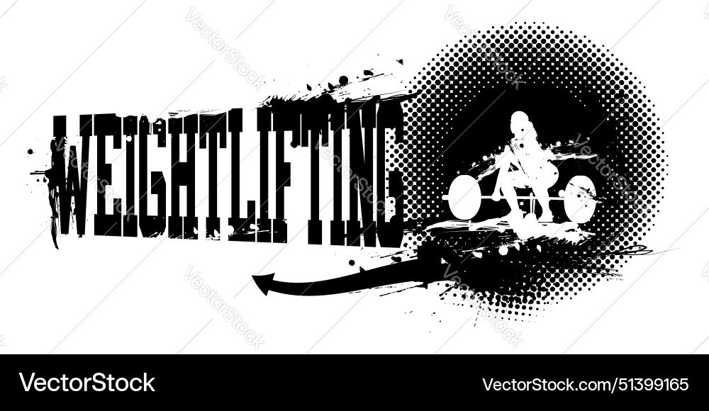 Weightlifting female banner Royalty Free Vector Image