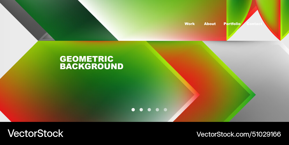 Geometric background featuring gradient of green Vector Image