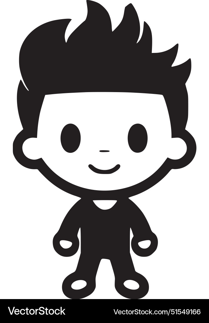 Kid - black and white isolated icon Royalty Free Vector