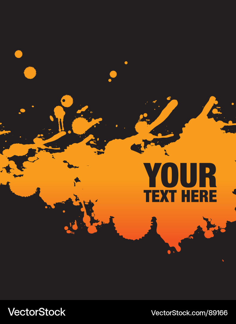 Orange Splatter Texture Royalty Free Vector Image