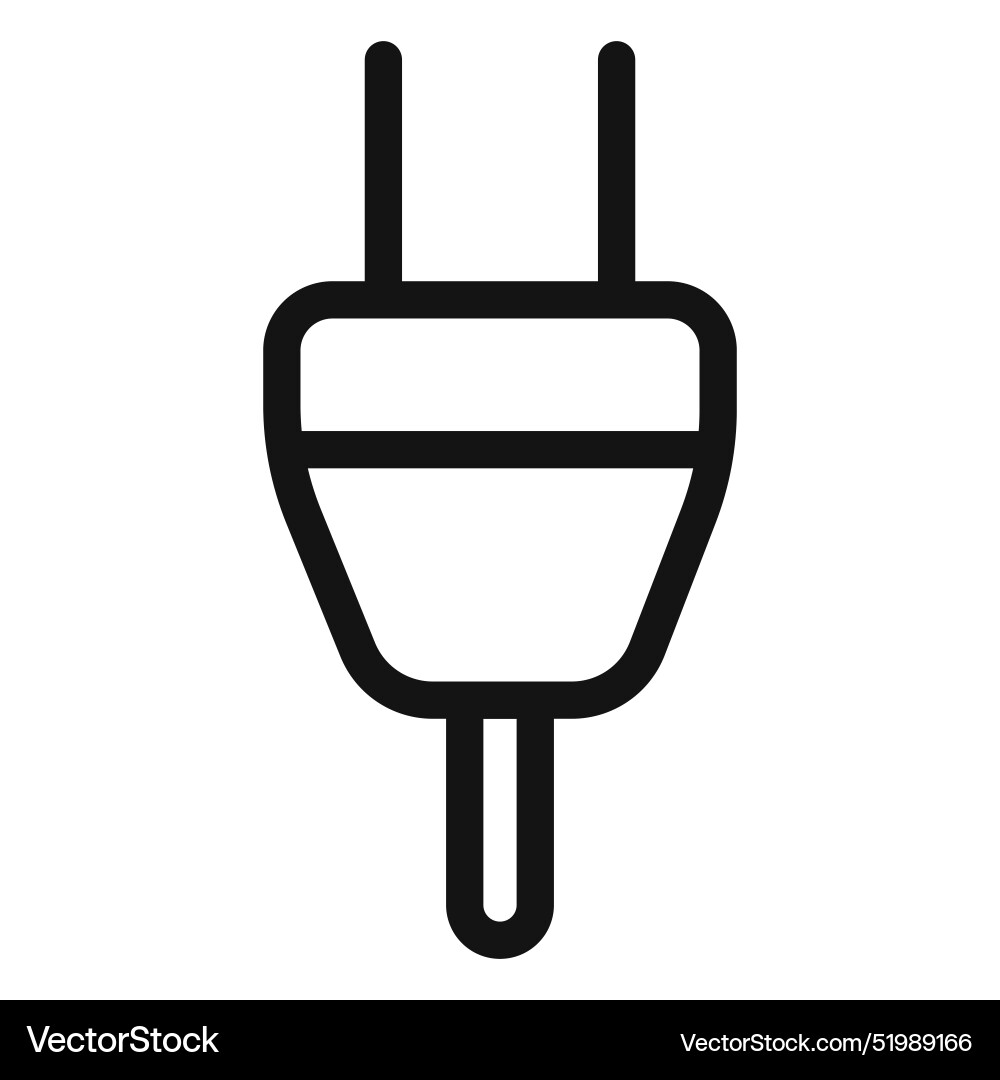 Plug icon mark in filled style Royalty Free Vector Image