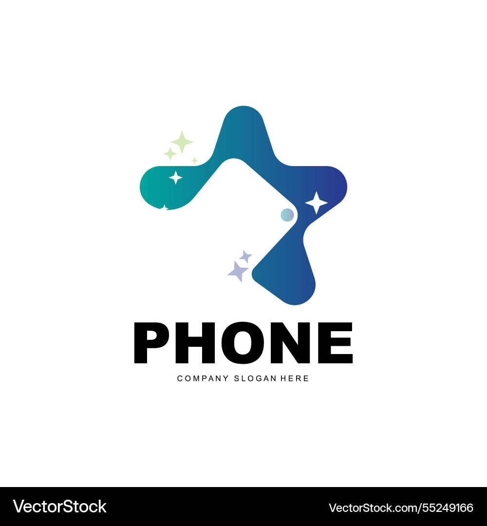 Smartphone logo communication electronics modern Vector Image