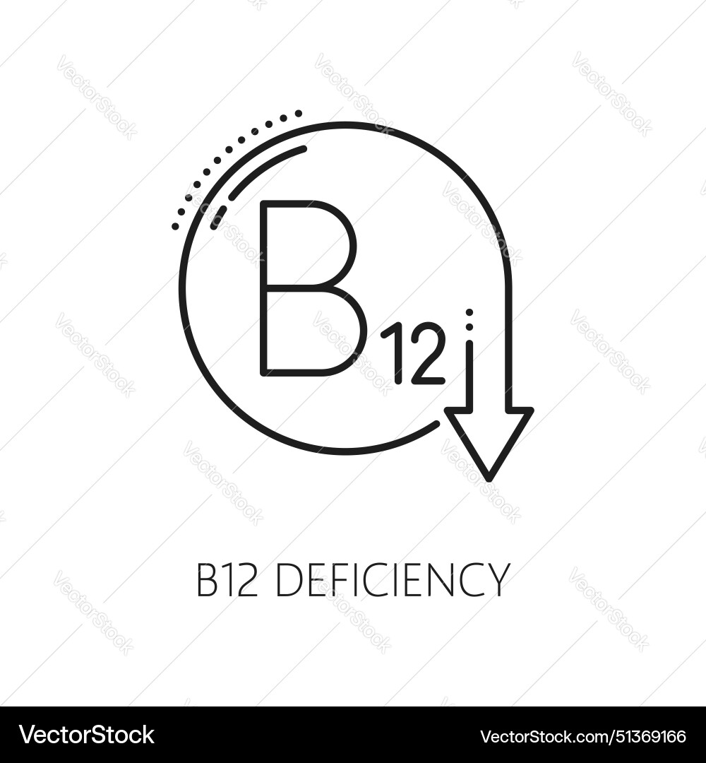 Vitamin B12 Deficiency Anemia Icon Royalty Free Vector Image