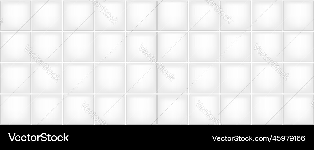 White shiny ceramic wall and floor tile Royalty Free Vector