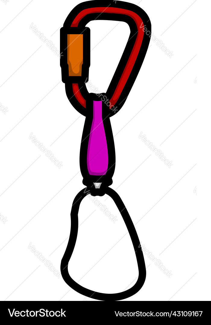 Alpinist quickdraw icon Royalty Free Vector Image