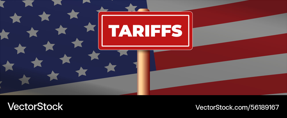 American tariffs and us government taxation Vector Image