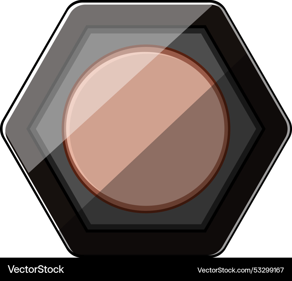 Beauty blush compact cartoon Royalty Free Vector Image