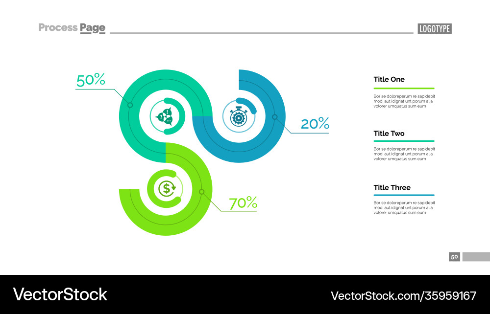 Gebogene Liniendiagramm-Schablone Lizenzfreies Vektorbild