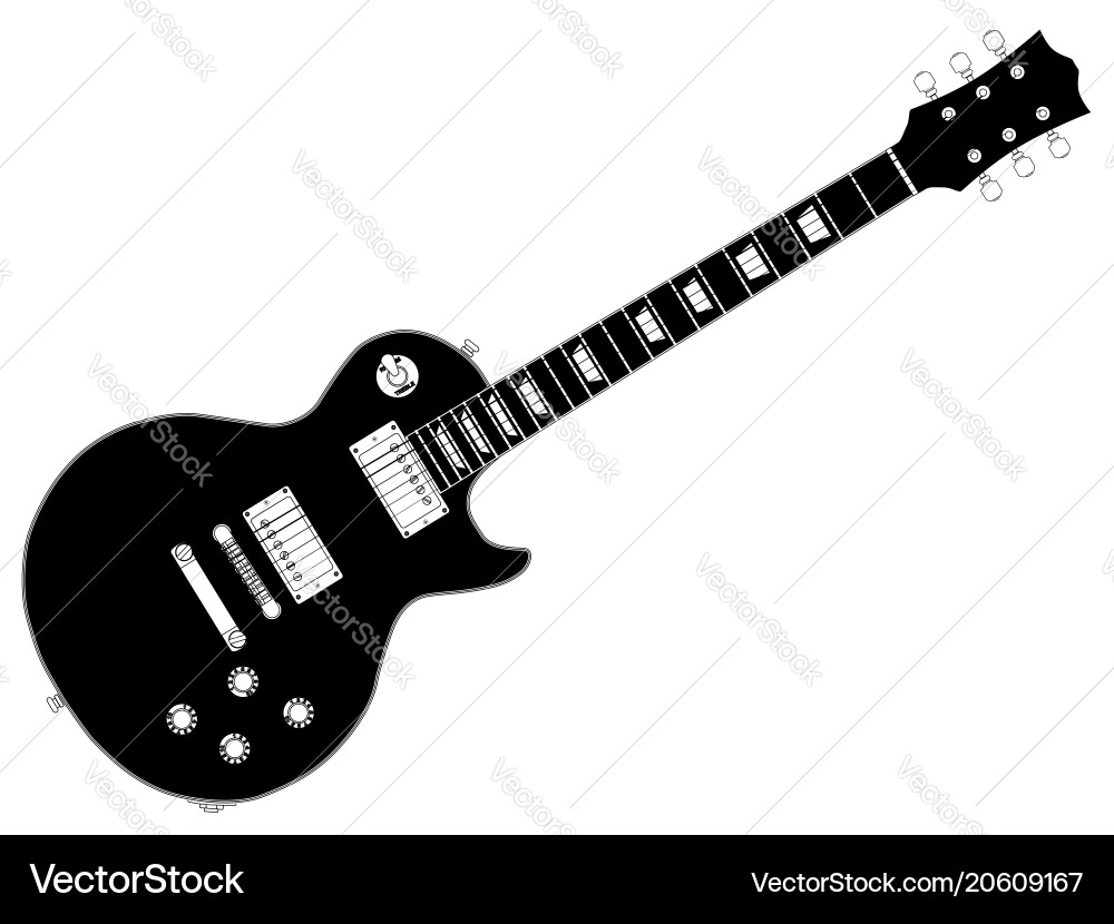 Gibson Les Paul Guitar Royalty Free Vector Image