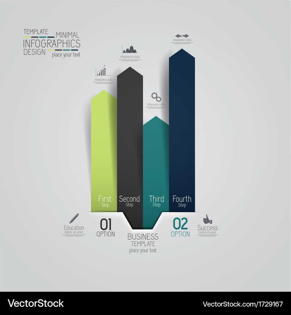 Line infographics 3 Royalty Free Vector Image - VectorStock