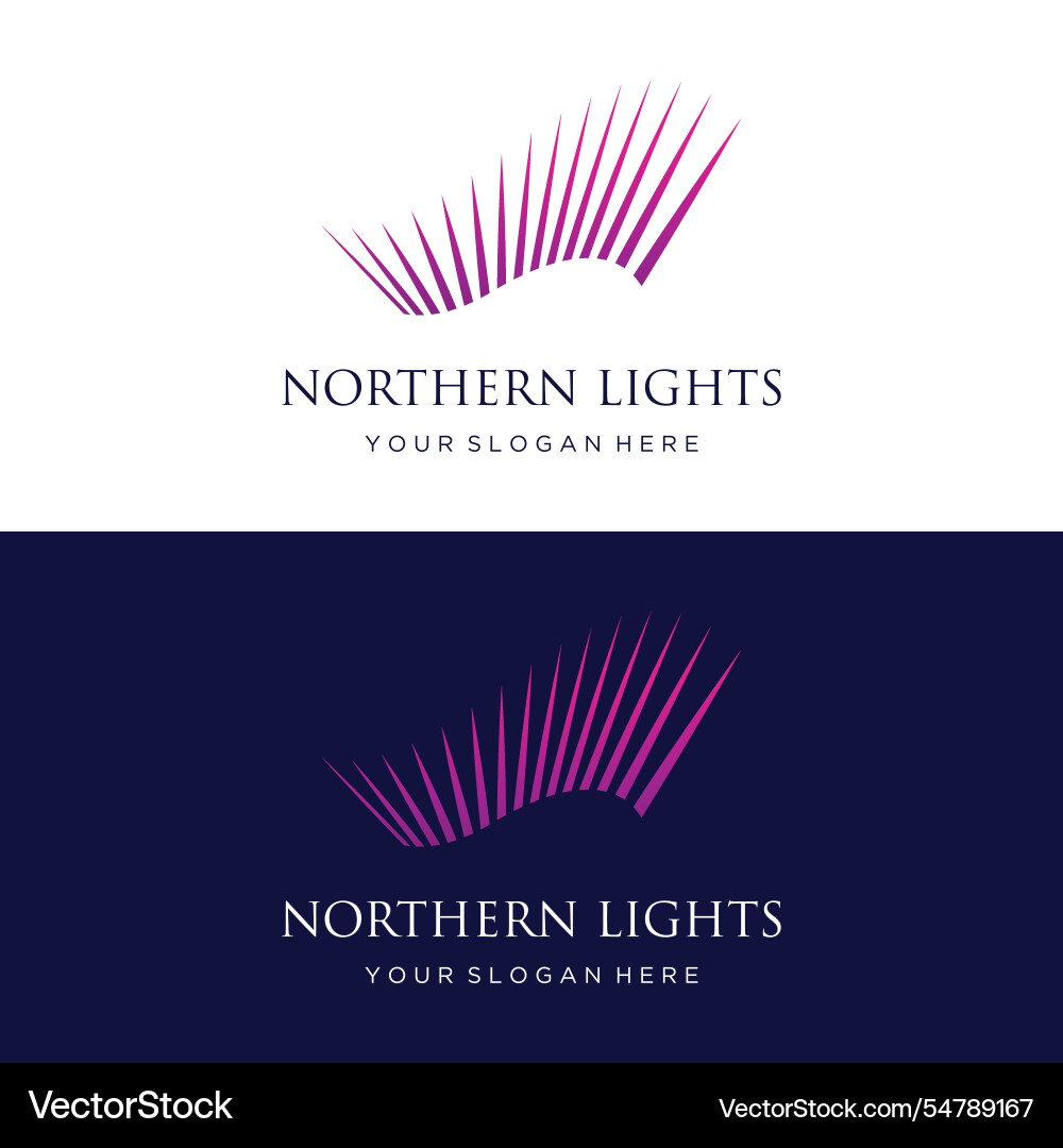Northern lights wave logo design was inspired Vector Image