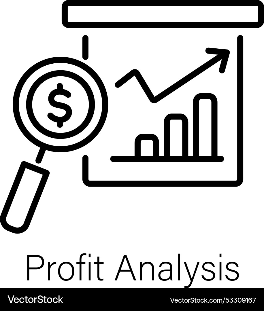 Profit analysis Royalty Free Vector Image - VectorStock