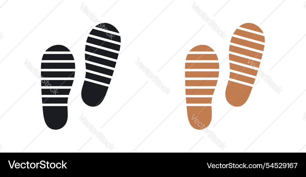 Shoe print icon Royalty Free Vector Image - VectorStock