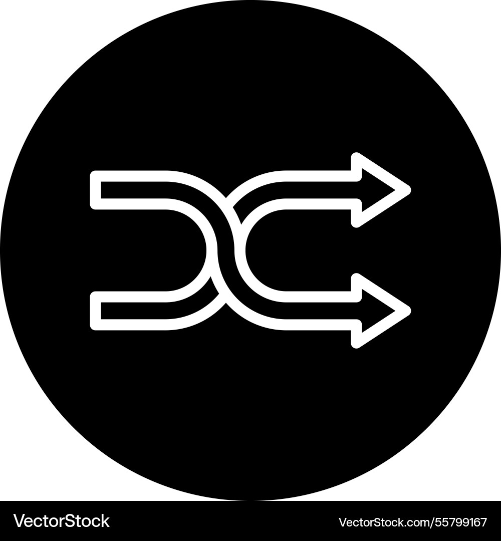 Shuffle icon design Royalty Free Vector Image - VectorStock
