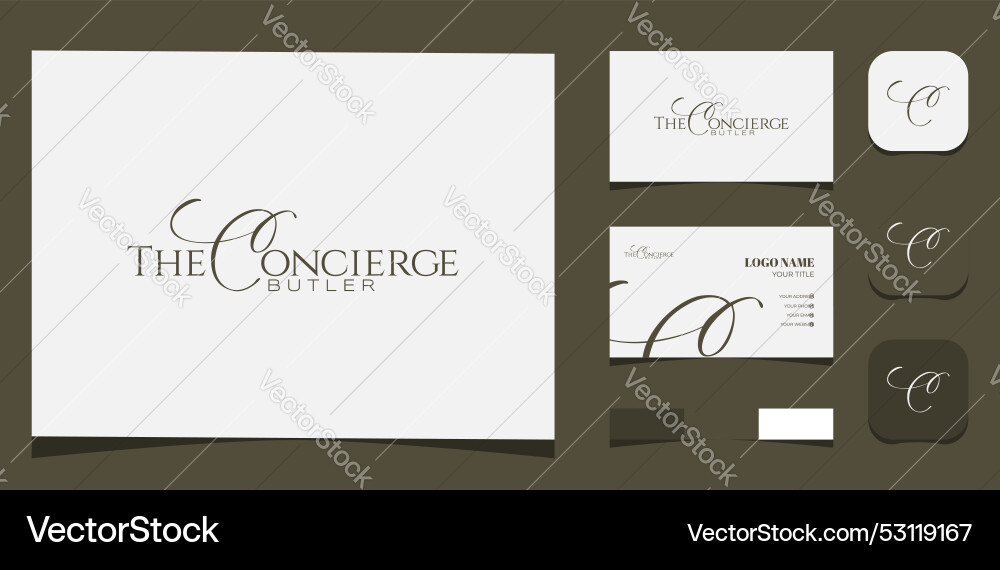 Template logo creative the concierge butler club Vector Image