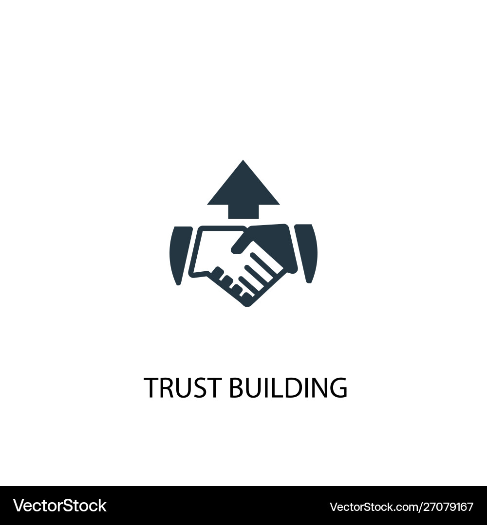 Trust building icon simple element Royalty Free Vector Image