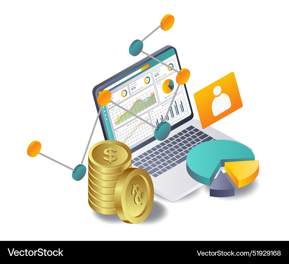 Business company growth strategy analysis Vector Image
