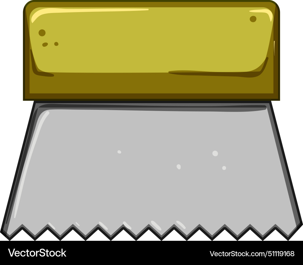 Construction notched trowel cartoon Royalty Free Vector