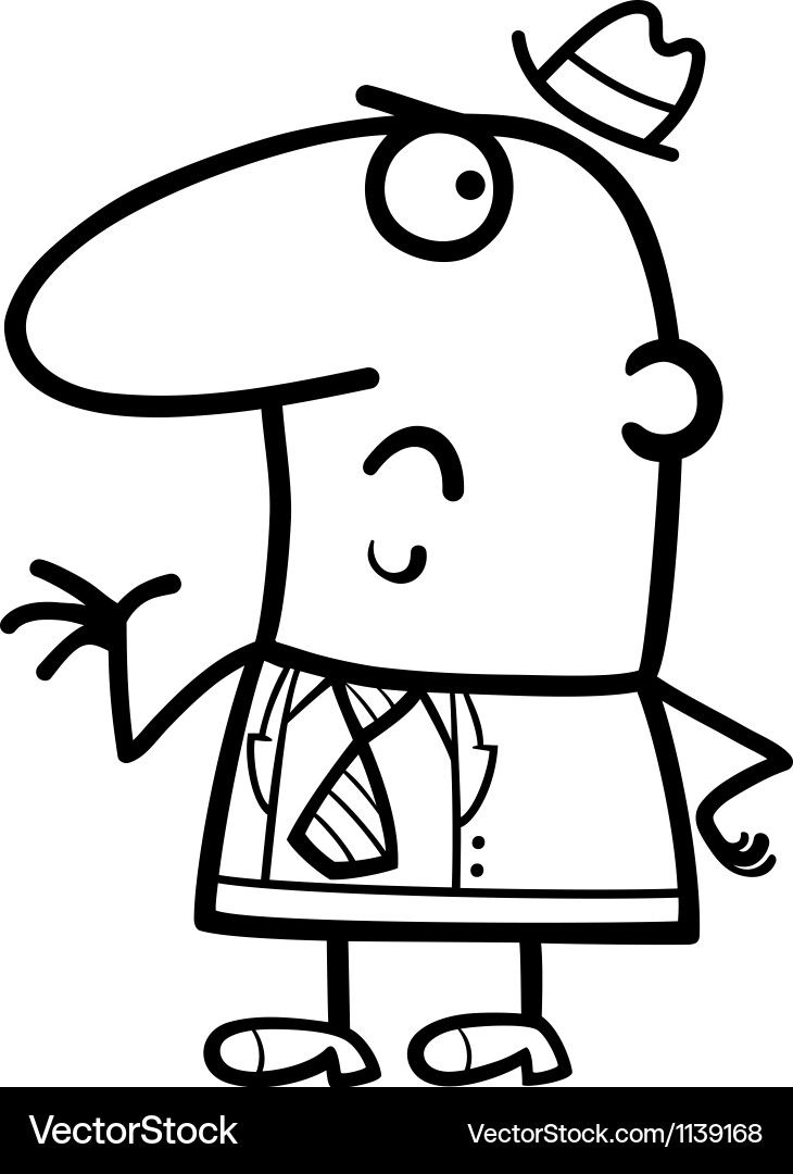 Disgusted man cartoon Royalty Free Vector Image