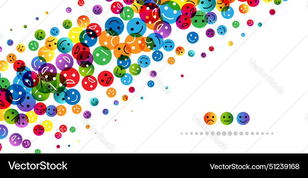 Emotion conceptual with flying decoration Vector Image