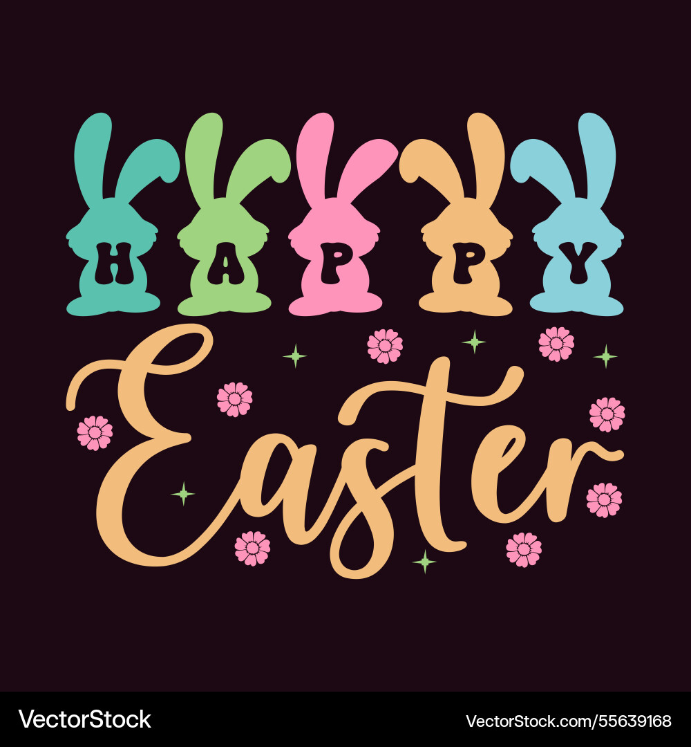 Happy easter Royalty Free Vector Image - VectorStock