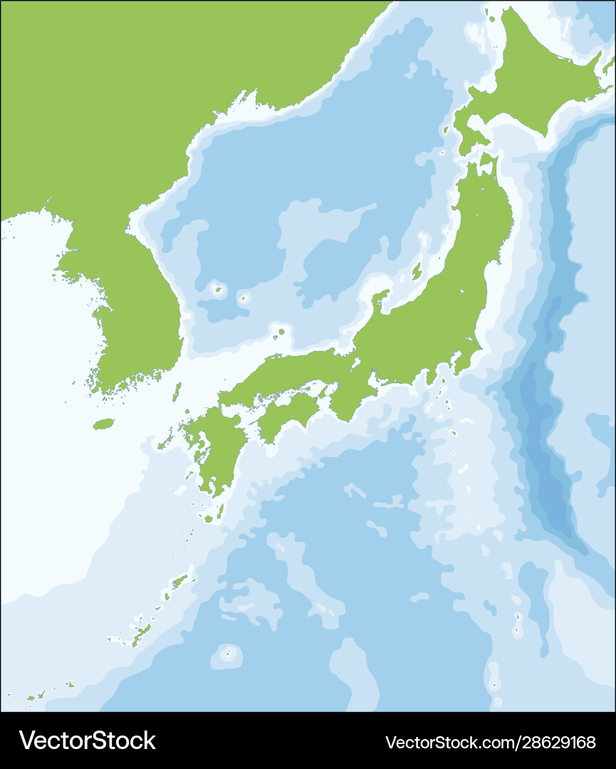 Map japanese territory Royalty Free Vector Image