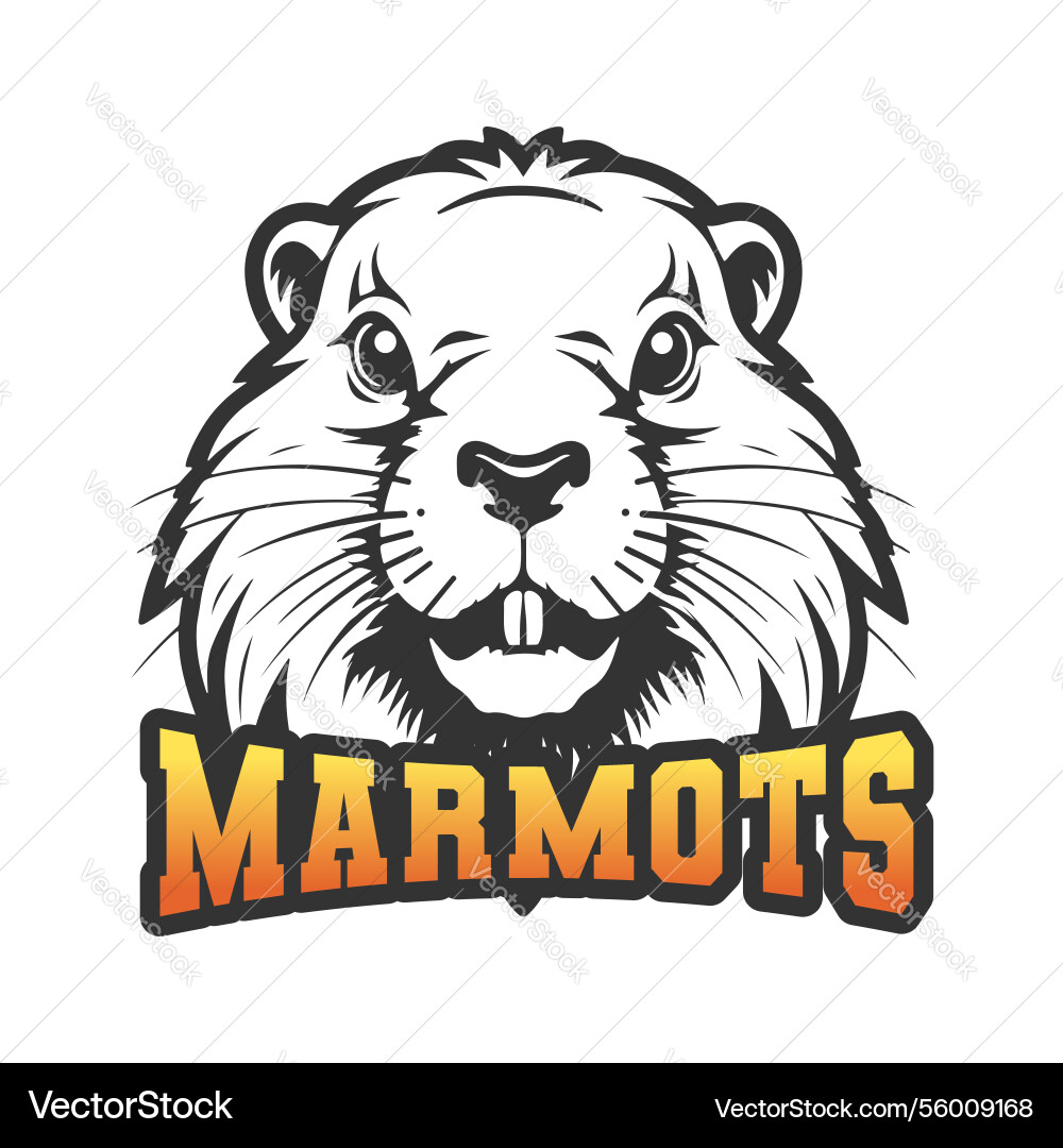 Marmots clip art design mascot Royalty Free Vector Image