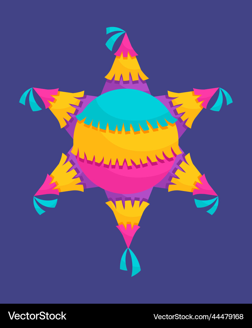 Mexican star pinata Royalty Free Vector Image - VectorStock