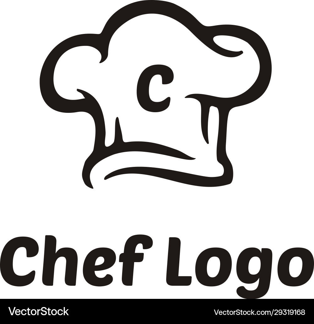 Restaurant bakery chef hat initial letter c logo Vector Image
