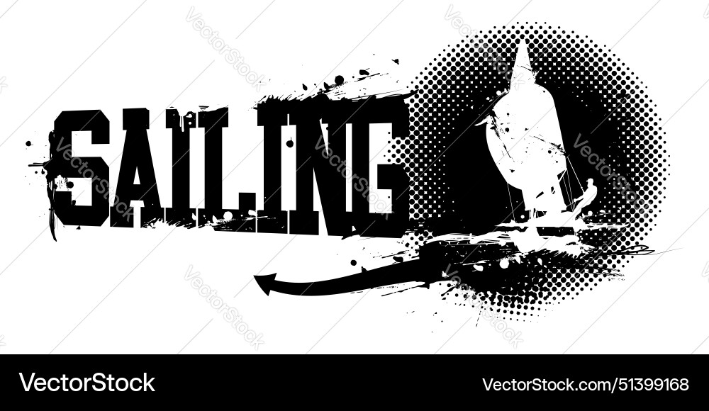 Sailing boat racing banner Royalty Free Vector Image